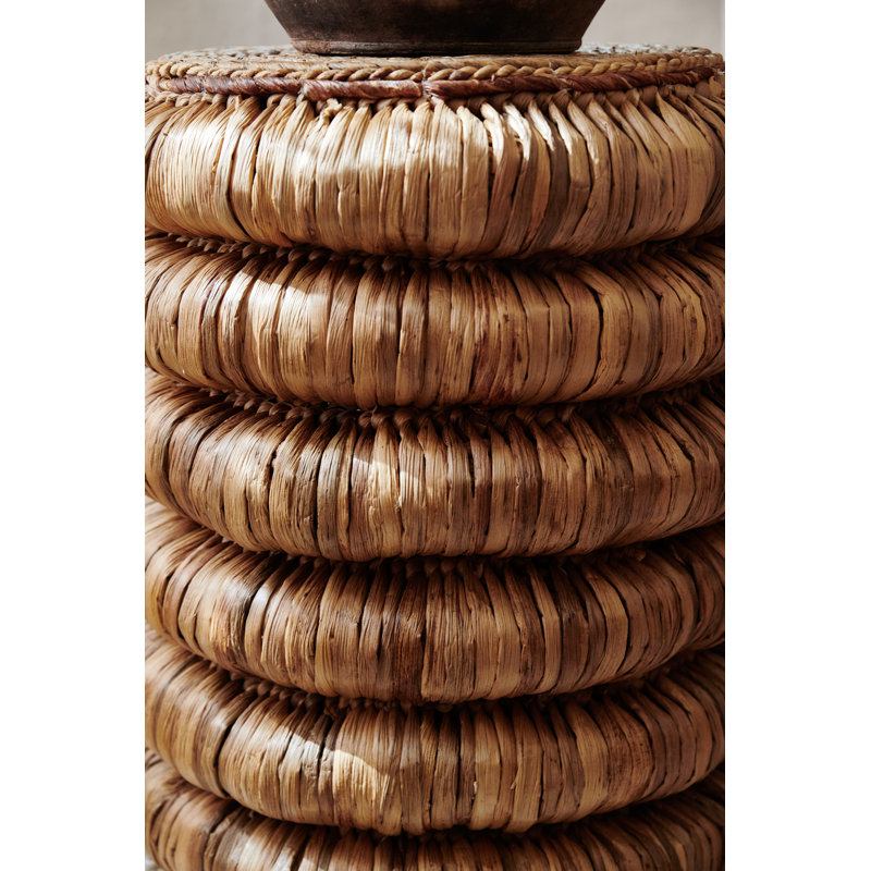 Woven Sol Side Table In Water Hyacinth | Perigold